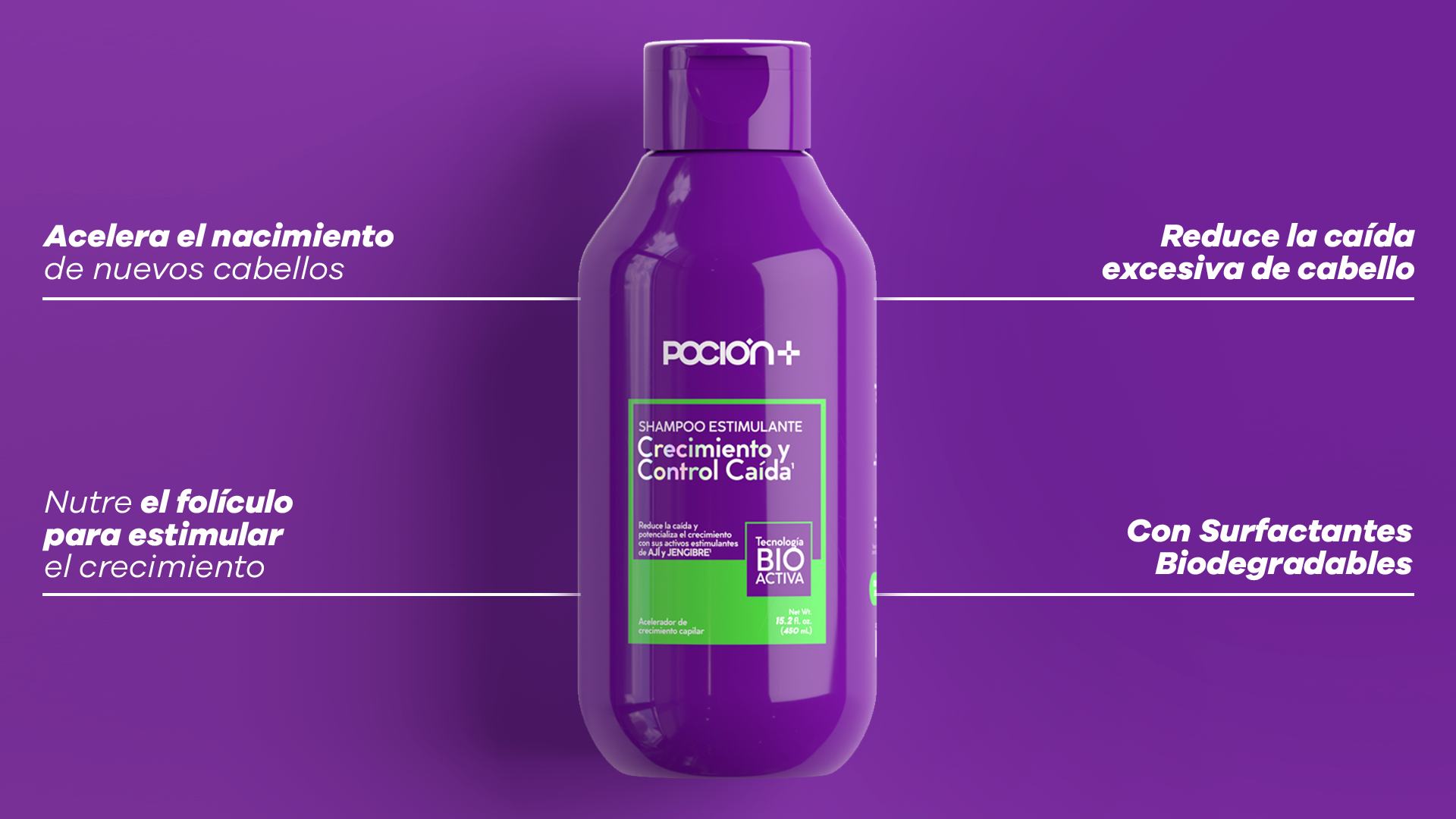 Shampoo Crecimiento y Control Caída – La Poción